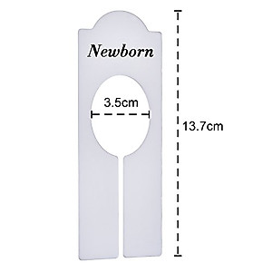 WILLBOND Closet Dividers Baby Nursery Clothing Rack Size Dividers Boy Girl Closet Organizer Dividers with Sizes Newborn to 18-24 Months (8 Pieces)