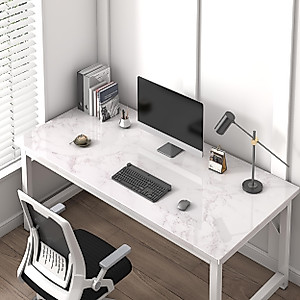 Docoper Marble Wallpaper White Peel and Stick Wallpaper Self Adhesive Removable 15.7”x78.7” Granite Contact Paper for Countertops Waterproof Drawer Liner Countertops Cabinet Bedroom Renter Friendly