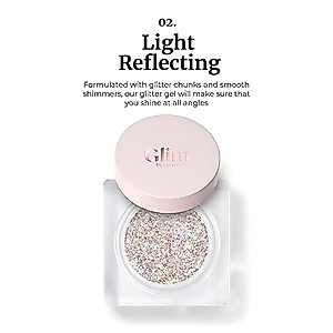GLINT Glitter Gel, Frozen Opal (3.8g/0.13 oz) by LG Beauty - Multi-Use Body Makeup for Eyes, Cheeks, Body, and Hair. Rich Pigment, Long-Lasting Sparkle/Glitter for Party, Festival