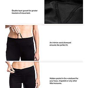 Yogipace Women's 20"/22"/24" Bootcut Cropped Flare Yoga Pants Capri Length Slim Fit Pants Lounge Crop Pant, YCW1402, 22", Black, Size XL