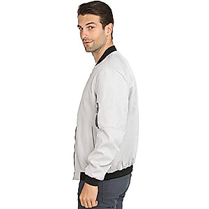 WULFUL Mens Casual Lightweight Jacket Softshell Flight Bomber Jacket Varsity Windbreaker