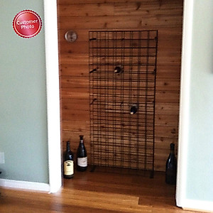 Wine Enthusiast 144 Bottle Tie Grid, Black