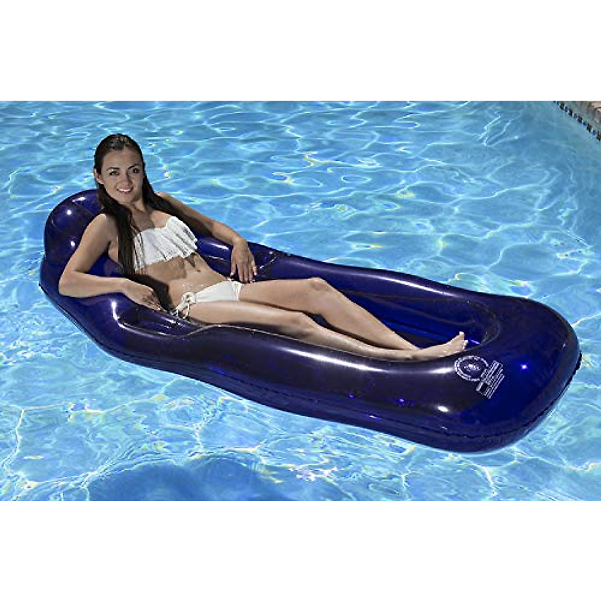 Poolmaster Riviera Inflatable Wet/Dry Sun Swimming Pool Lounge and Swimming Pool Float (Purple)