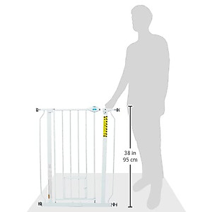 Carlson Extra Tall Walk Through Pet Gate with Small Pet Door, Includes 4-Inch Extension Kit, 4 Pack Pressure Mount Kit and 4 Pack Wall Mount Kit