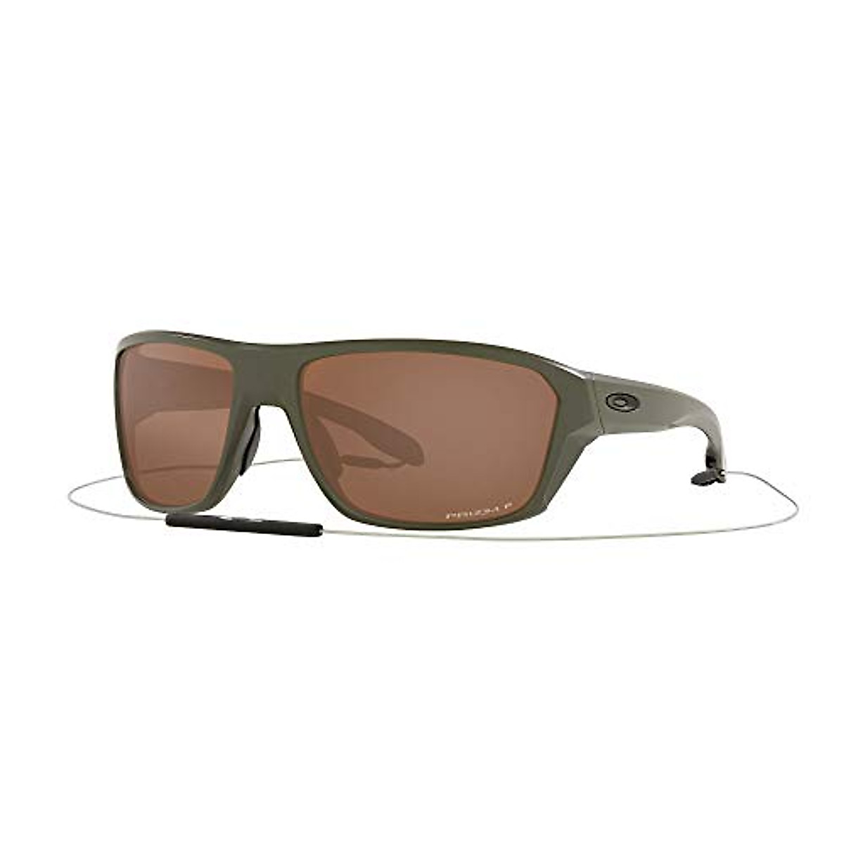 Oakley Men's OO9416 Split Shot Rectangular Sunglasses, Matte Olive/Prizm Tungsten Polarized, 64 mm