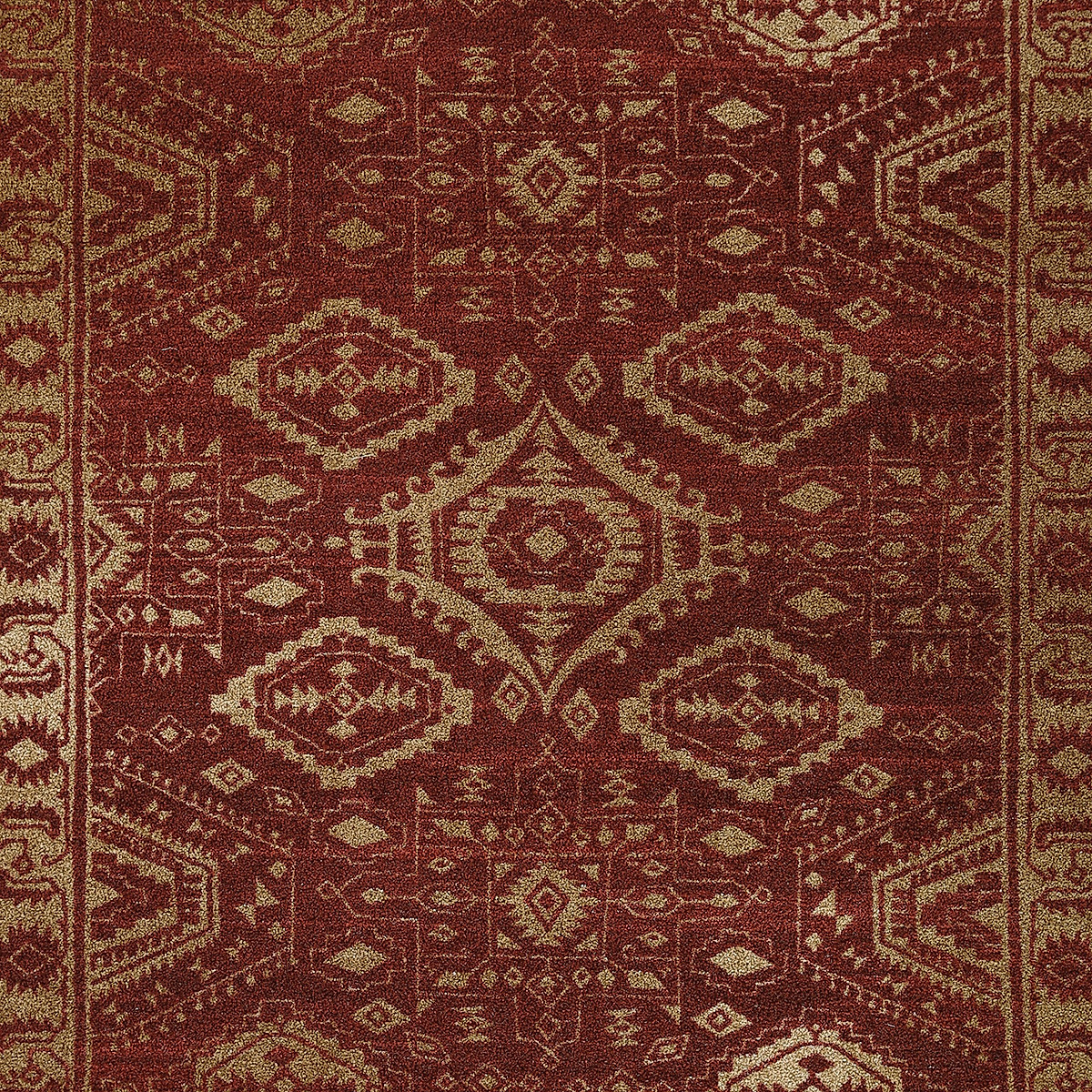 Maples Rugs Georgina Traditional Kitchen Rugs Non Skid Accent Area Carpet [Made in USA], 2'6 x 3'10, Red/Gold