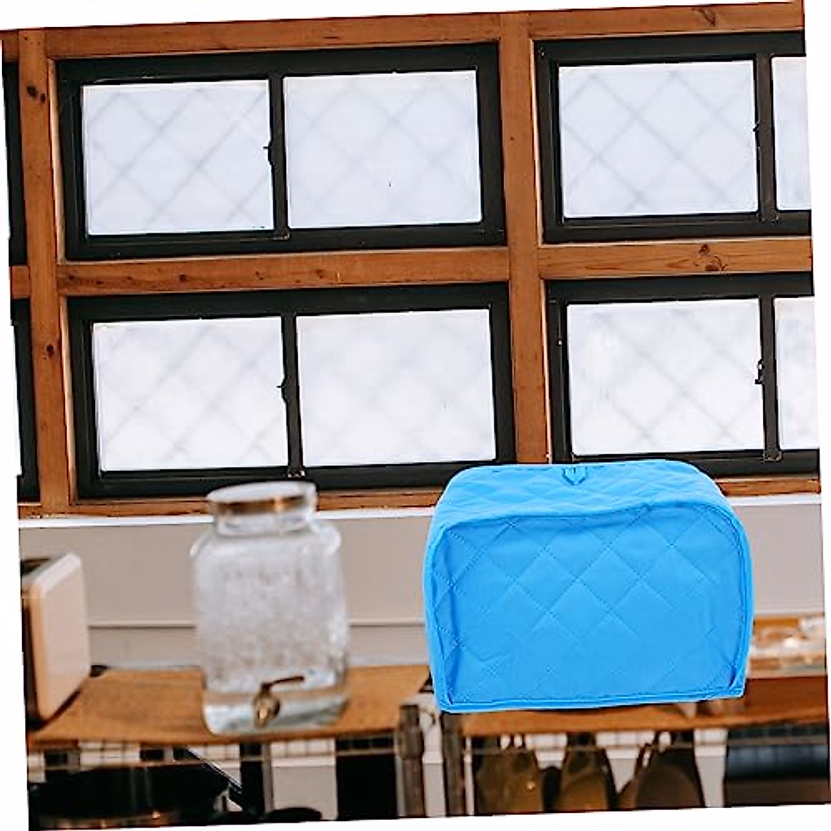 RUNROTOO Bread Machine Dust Cover Home Appliances Air Fryer Toaster Oven Toaster Bread Machine Supplies Air Fryer Cover Polyester Toaster Cover Toaster Appliance Cover Home Supply Coat Blue