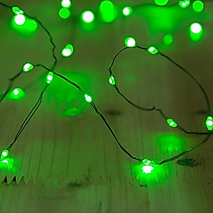Solar Powered String Lights, 100 LED Copper Wire Lights, Waterproof Starry String Lights, Indoor/Outdoor Solar Decoration Lights For Gardens, Patios, Homes, Parties: 20 ft, Green - 4 Pack