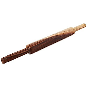 Tabakh Manual Wooden Roti Chapati Flatbread Tortilla Presser Maker with Rolling Pin, 10-Inch