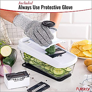 Fullstar Mandoline Slicer Vegetable Slicer and Vegetable Grater - Potato Slicer Food Slicer Veggie Slicers Mandoline Slicer Cutter Grater - Veggie Slicer Onion Slicer Fruit Slicers for Fruits