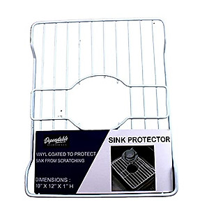 Vinyl Coated Sink Protector Avoid Scratching Sink (White, 12)