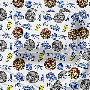 Jay Franco Nickelodeon Teenage Mutant Ninja Turtles Twin Comforter Set - 5 Piece Bedding Includes Sheet Set & Pillow Covers - Super Soft Mini Mutants Microfiber Bed Set