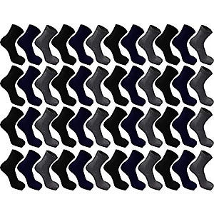 48 Pairs Bulk Thermal Work Socks for Men, Heavy Duty Thick Winter Boot Sock