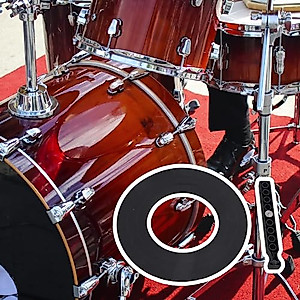 Yibuy Black 4" 5" 6" Bass Drum Adjustable Port Hole Rings for Bass Drum Percussion