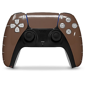WraptorSkinz Skin Wrap compatible with Sony PS5 DualSense Controller Solids Collection Chocolate Brown (CONTROLLER NOT INCLUDED)