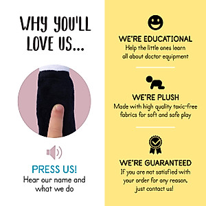 Talking Plush Toy Doctor Kit for Toddlers | Doctor Playset | Kid Doctor Set | Doctor Kit for Toddlers | Dr Kit | Includes Talking Blood Pressure Meter, Otoscope, Stethoscope, Thermometer & Syringe