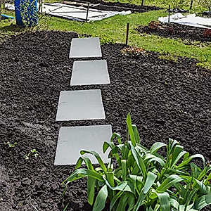 Garden Stepping Stones Outdoor Walkway,6 Pack Lightweight (230g) 11.7" Large Stepping Stones for Garden Walkway,Plastic Stepping Stones Use As Walkway Stepping Stones,Pathway Stepping Stones