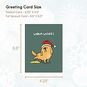 ALY LOU Christmas Cards Dog Funny Holiday Box Set Pack Assorted, 2023 Quality Xmas Sarcastic Greeting Cards for Pets Family Friends (20 Cards Set - Funny Dogs (20 Cards total / 2 of each design))