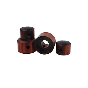 Guyker 2Pcs Red Sandalwood Concentric Stacked Knobs, Dual Dome Control Knobs, High Grade Dome Volume Tone Knob Replacement for Electric Guitar or Precision Bass