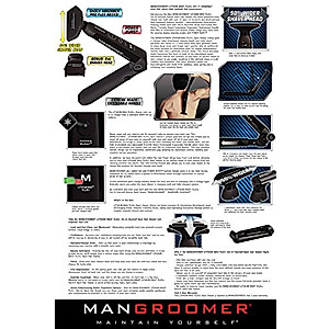 MANGROOMER Lithium Max Plus+ Back Hair Shaver (New 7th Generation) Complete Attachment Head With Shock Absorber Neck & New 50% wider Blade Design