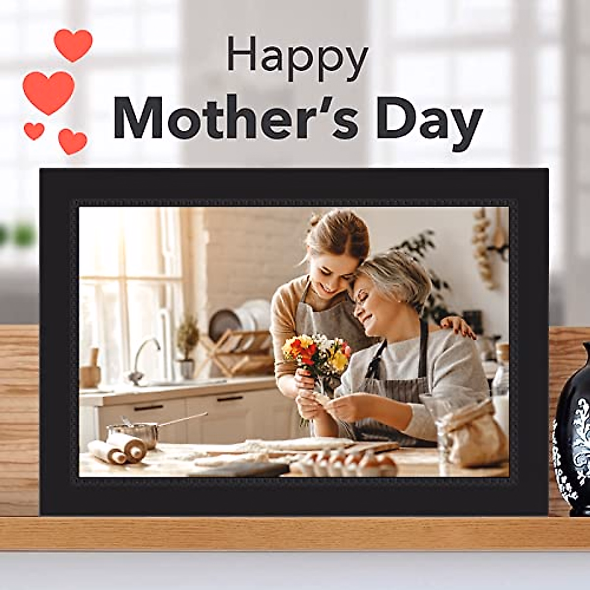 Frameo Digital Photo Frame 10.1 inch WiFi Digital Picture Frame with 1280x800 IPS LCD Touch Screen, Auto-Rotate, Slideshow, Easy Setup to Share Photos or Videos Instantly via Frameo App from Anywhere