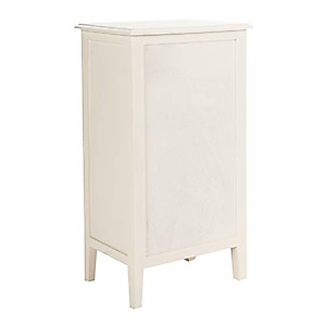Safavieh Home Collection Everly Drawer , Vintage White 1-Drawer 2 Removable Baskets Side Table