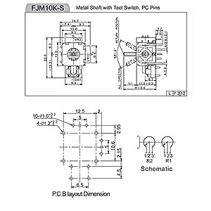YDELEKS 10pcs FJM10K FJM10K-S Gamepad Control B10K PS Gamepad with Cap Rocker Potentiometer