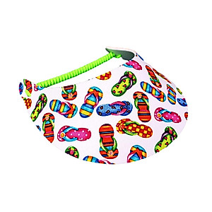 The Incredible Sunvisor Assorted Novelty Designs Perfect for Summer! Made in The USA!! (FLIP Flops 4)