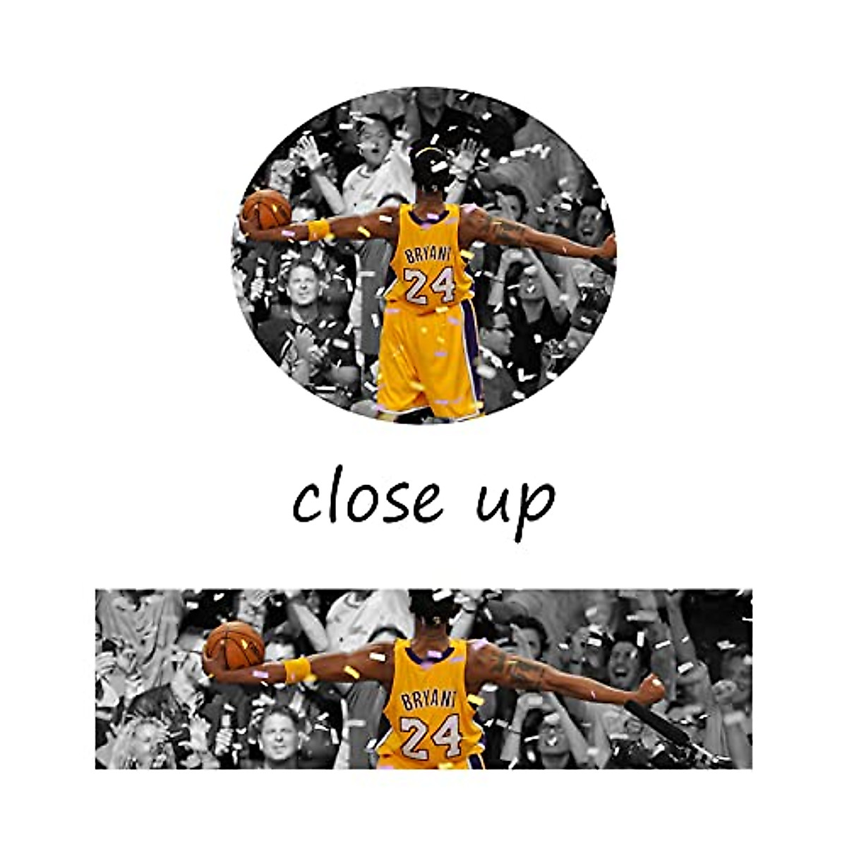 GoForArt Kobe Bryant Wall Art Poster Paintings 5 Piece Canvas Art Picture Prints Artwork Living Room Wall Decor Modern Home Decoration Wooden Framed Ready to Hang [50''W x 24''H]