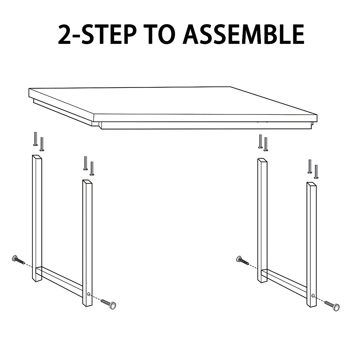NSdirectModern Computer Desk 63 inch Large Office Desk Writing Study Table for Home Office Desk Workstation Wide Metal Sturdy Frame Thicker Steel Legs, Black.