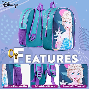 Disney Stitch Backpacks for Girls Elsa Minnie Mouse Backpack (Blue Frozen)