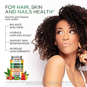 HEMPBRIDGE Pack of 2 Hemp Gummies - Made in USA - Omega 3 Supplement with Hemp Oil - Fruity Gummies for Joints, Muscles, Relax, Calm, Sleep, Skin and Nails