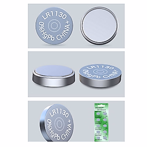 SKOANBE 10PCS LR1130 AG10 SG10 389 189 1.5V Button Coin Cell Battery