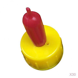 Jili Online Pack of 30 Durable Dog Cat Pet Drink Bottle Nipple Teat Lamb Kid Orphan Soft Ewe Goat Nipple Length 0.67 inch