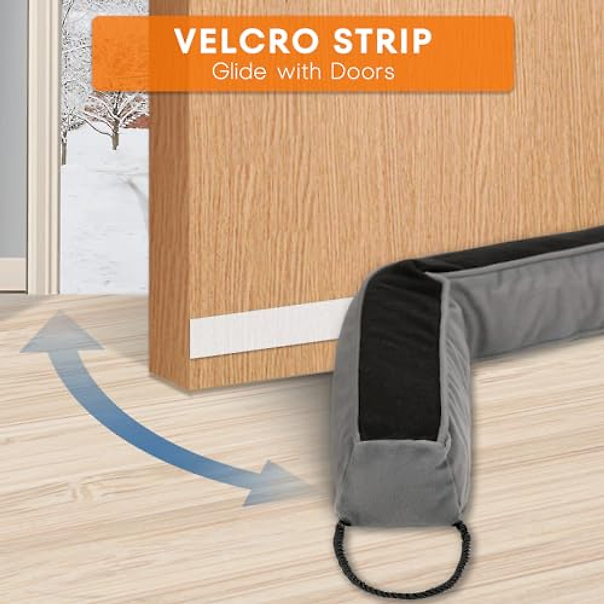 Door Draft Stopper for Bottom of Door, 38'' Weighted Door Draft Stopper, Under Door Bottom Gap Air, Light, Noise Sound Odor & Dust Blocker Guard - 2.2Lbs, 38 x4 inch Long