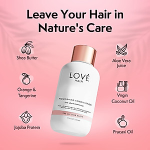 Love Hair - Nourishing Conditioner, All-Natural Hair Conditioner, Conditioner for Dry Hair & All Other Hair Types, Paraben- & Sulfate-Free, Vegan & Cruelty-Free, 12 Oz