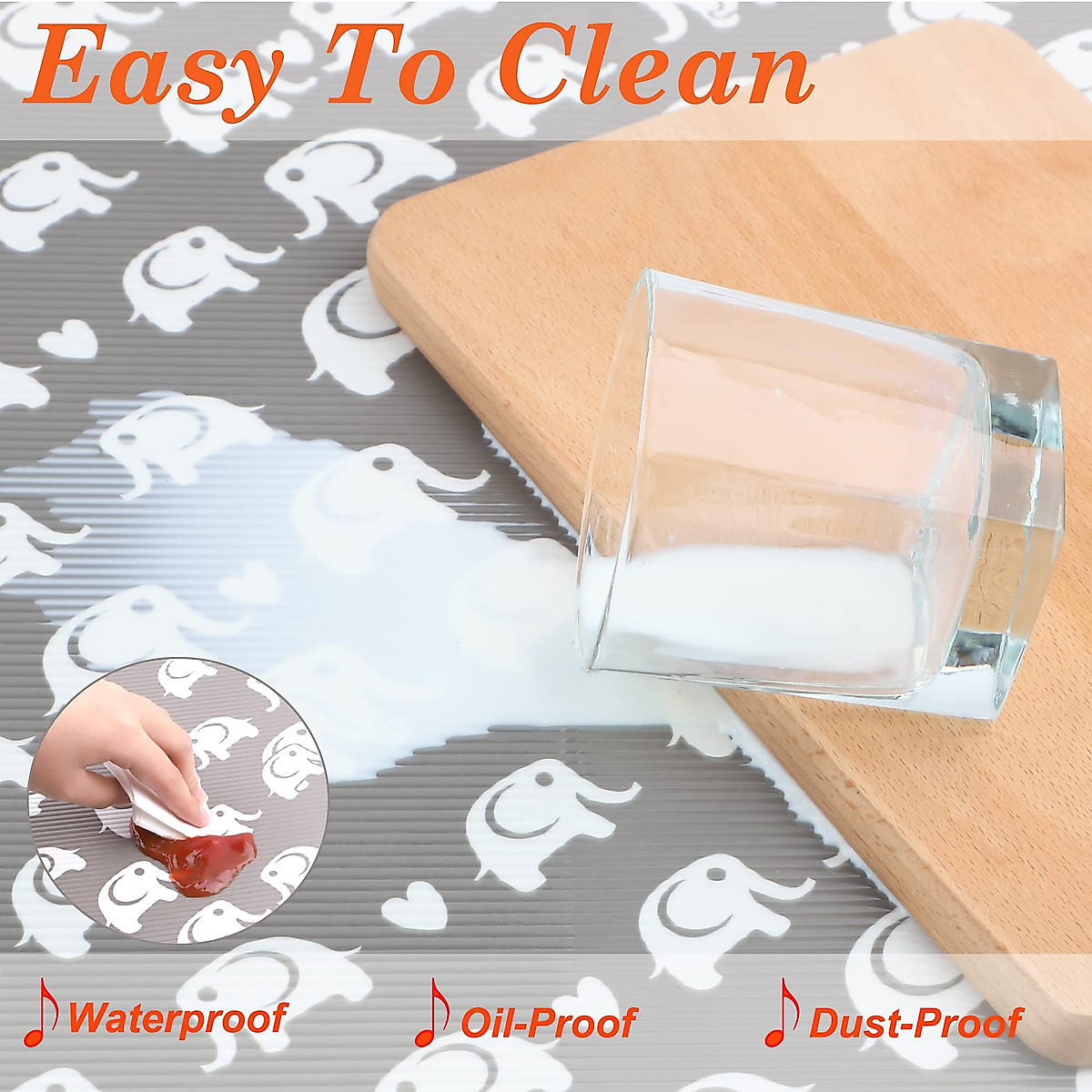 Shelf Liners for Kitchen Cabinets Non Adhesive 20 Inch Wide X 20 Ft Kitchen Cabinet Drawer Liners Waterproof Refrigerator Liners Thickened Cupboard Protector Liner for Bathroom Dresser Pantry