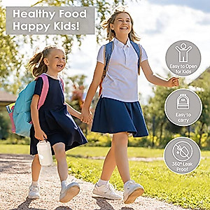 NewFation Thermos For Hot Food - 17OZ Insulated Food Container With Foldable Fork& Spoon, Leak Proof Soup Thermos For Adults, Food Thermos Portable With Handle For Office Outdoors(White)