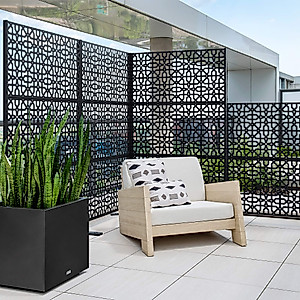 Veradek Outdoor Privacy Screen Series - Block Privacy Screen Set w/Stand (65% Privacy) | Made from Durable Materials; Easy Set-Up | Modern Décor for Patio Privacy, Room Divider, Fences