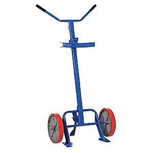 Vestil DBT-1200-P Steel Drum Truck with Y Handle, Poly-On-Steel Wheels, 800 lbs Load Capacity, 60" Length X 29" Width
