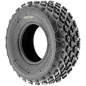 SunF Set of 4 Sport ATV Tubeless Tires 19x7-8 Front & 18x9.5-8 Rear, 4 Ply