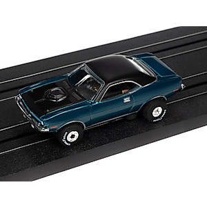 Auto World Thunderjet OK Used Cars 1970 Plymouth Cuda (Teal) HO Scale Slot Car