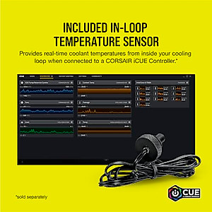 Corsair Hydro X Series XD5 RGB Pump/Reservoir Combo - D5 PWM Pump - 330ml Reservoir - Ten Individually Addressable RGB LEDs - Temperature Sensor - Black