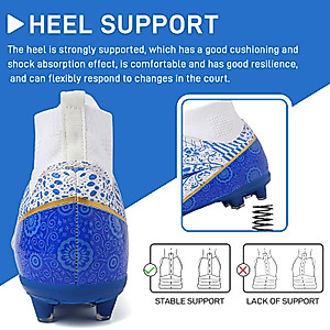 Soccer Cleats Mens Women Football Shoes Tacos de Futbol para Hombre Outdoor Tacos de Futbol High Top Cleats Turf Soccer Shoes Men Futsal Shoes Zapatos Futbol Hombre Professional Spikes AG/FG