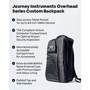 Journey Instruments Travel Guitar Gig Bag Backpack – BG003C Traveling Guitar Road Trip Premium Gig Bag – Premium 1680 Denier case HDPE foam padding Guitar Case – Fits All In One Guitar Case