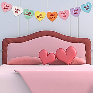 TUPARKA Valentine Conversation Candy Hearts Banner Valentine Candy Hearts Sayings Garland for Valentine's Day Decoration Party Supplies