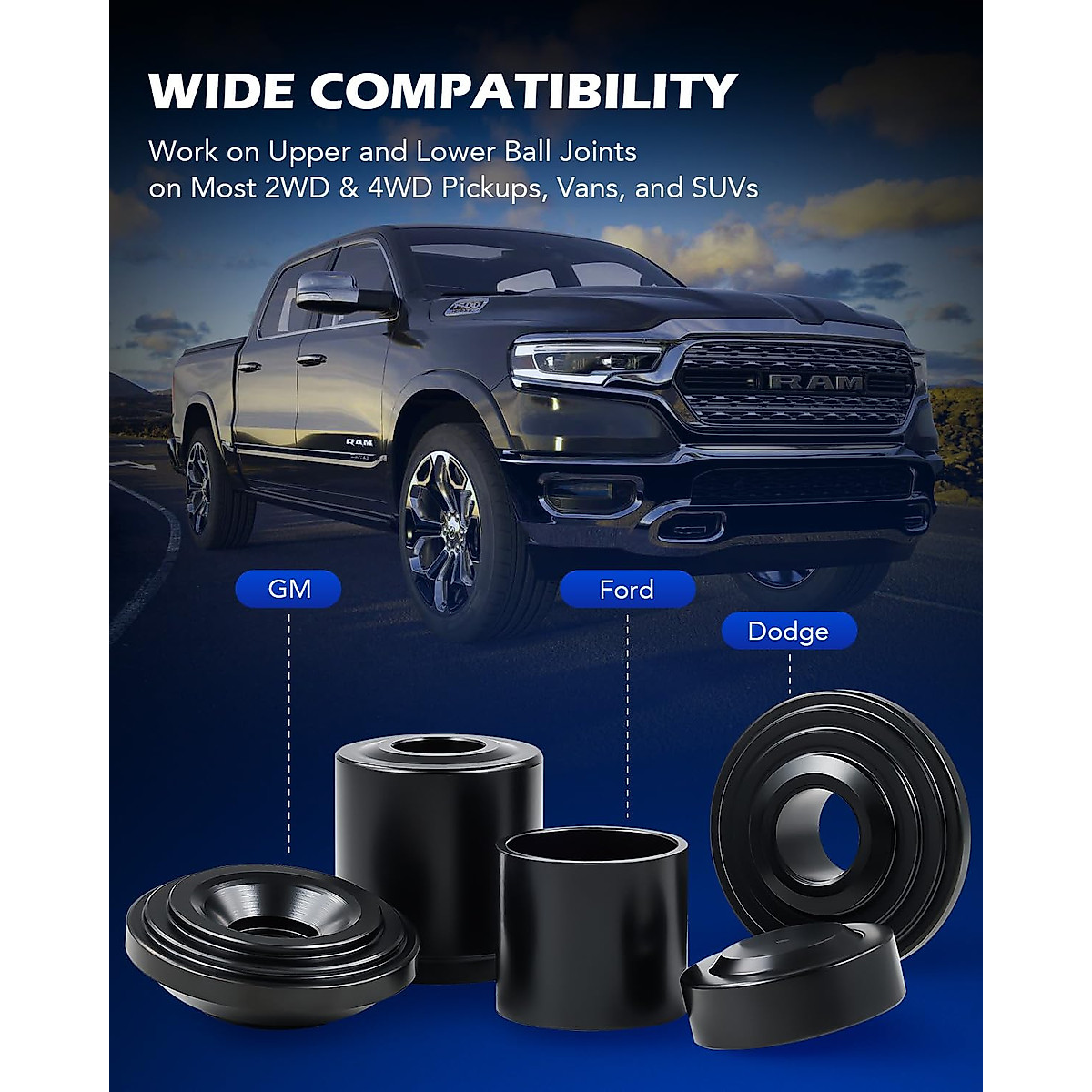 Orion Motor Tech 21PCS Master Ball Joint Press, Upper and Lower Ball Joint Removal Tool, Automotive Ball Joint Press Kit