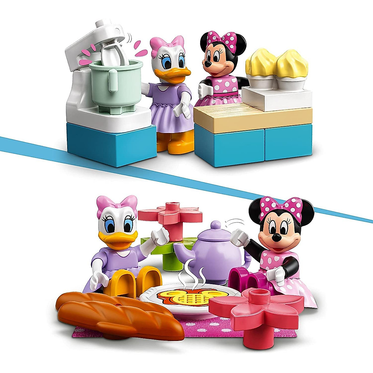 LEGO DUPLO Disney Minnie’s House and Café 10942 Dollhouse Building Toy for Kids with Minnie Mouse and Daisy Duck; New 2021 (91 Pieces)