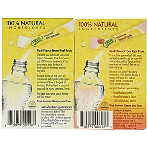 100% Natural True Lemonade & True Raspberry Lemonade, 1.06 Oz/Each, 10 Ct (Pack of 4)