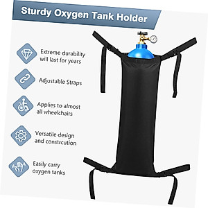 Cabilock Wheelchair Oxygen Holder Oxford Cloth Bag Oxygen Cylinder Holder Oxygen Tank Pouch Easy to Carry